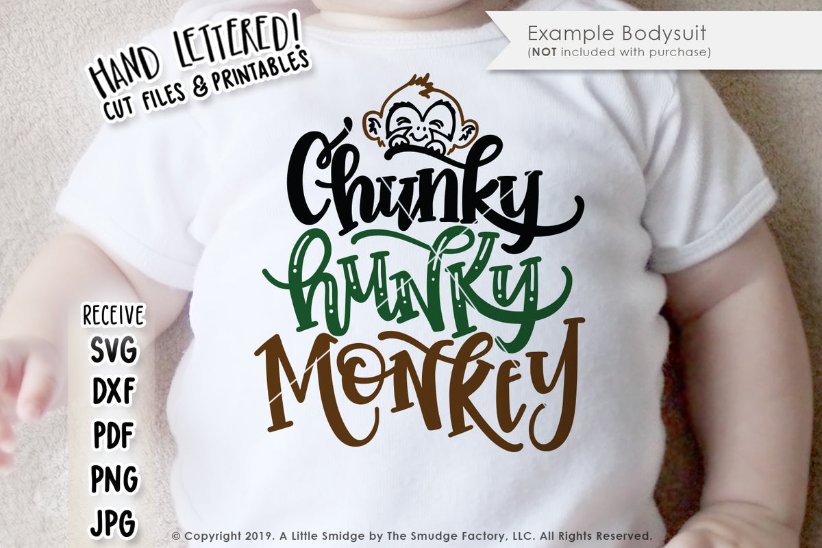 Chunky Hunky Monkey SVG & Printable – The Smudge Factory